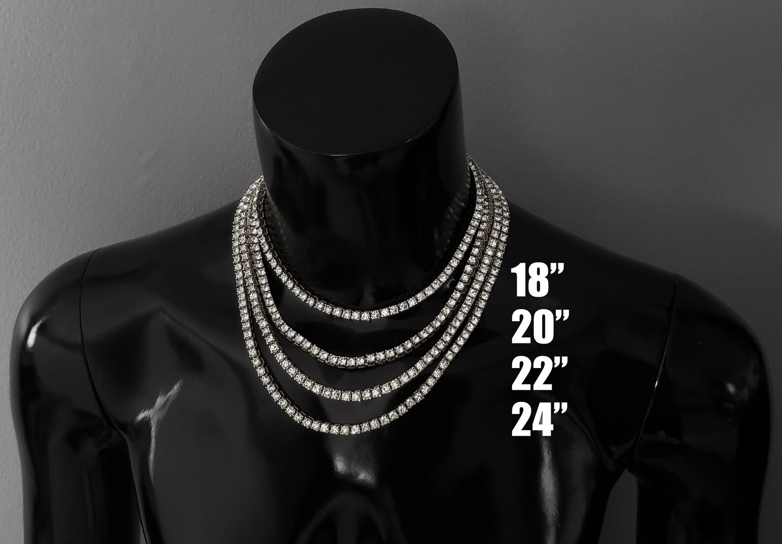 Silver 5mm CZ Diamond Tennis Link Chain | Etsy