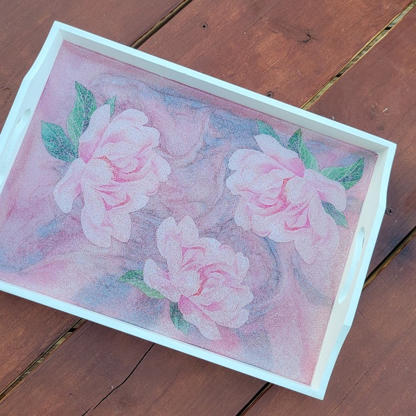 Hand Painted Wood Tray - Etsy