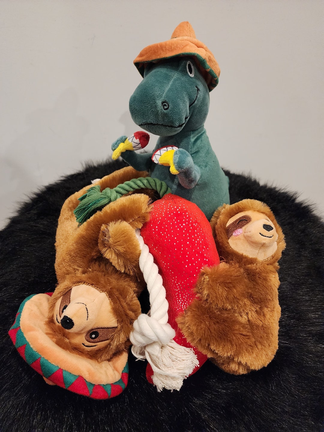 Cinco De Mayo Dinosaur and Sloth Dog Plush Toy - Etsy