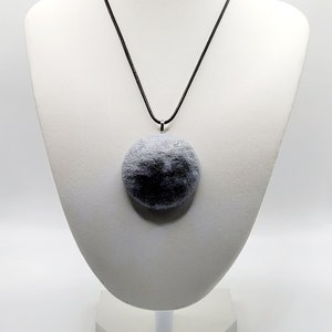 Moon Pendant Necklace Realistic Lunar 40mm Handmade Polymer Clay ...