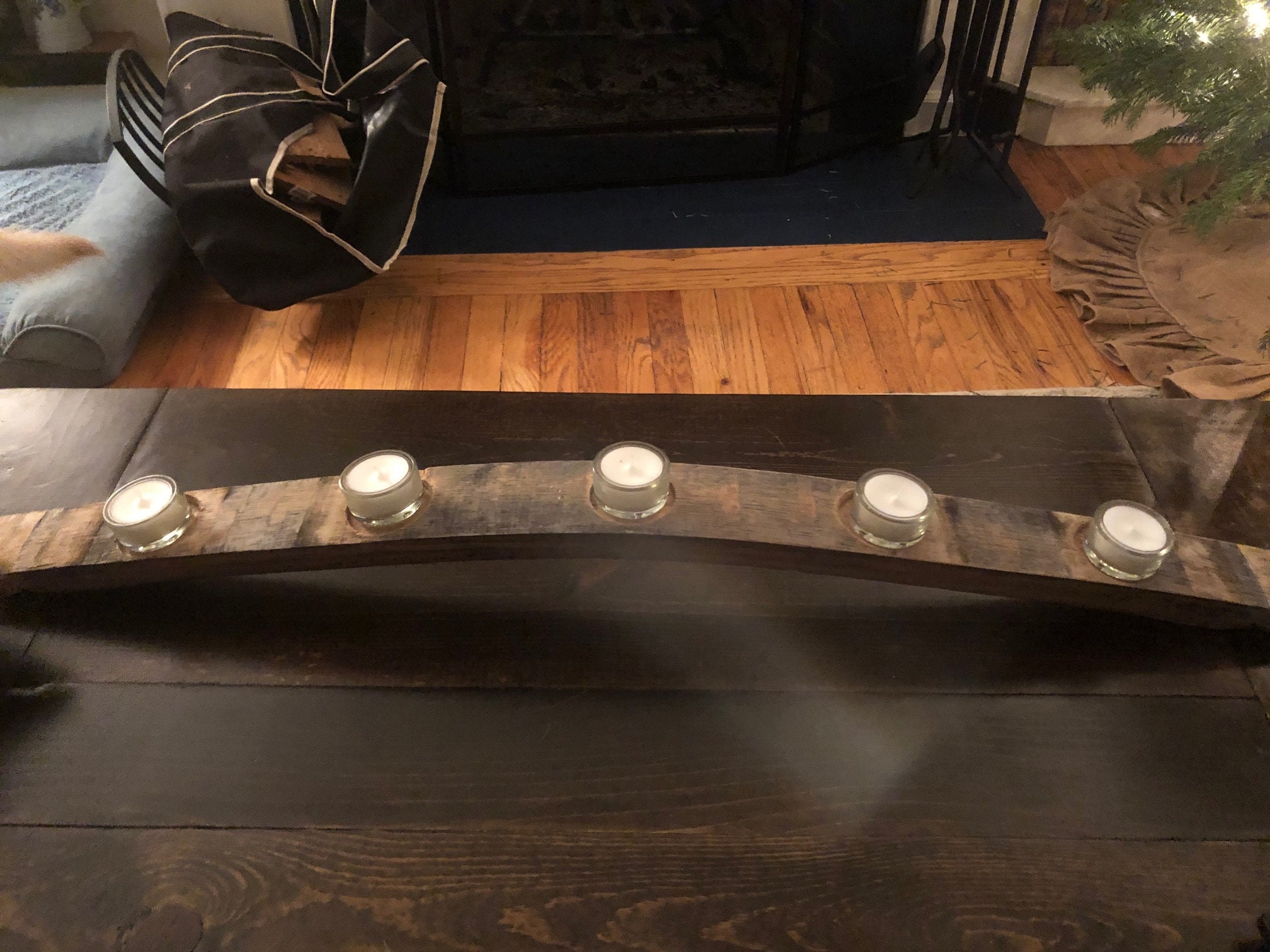 Custom Made Wine Stave Candle Holder - Etsy