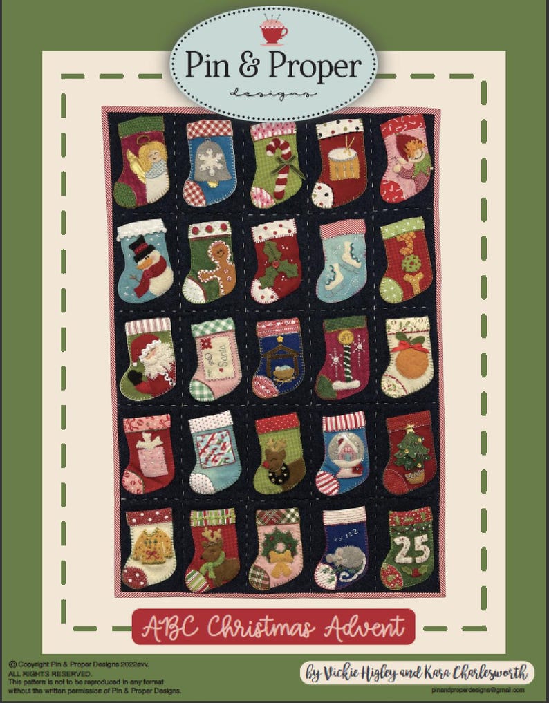 ABC Christmas Advent Pattern - Etsy