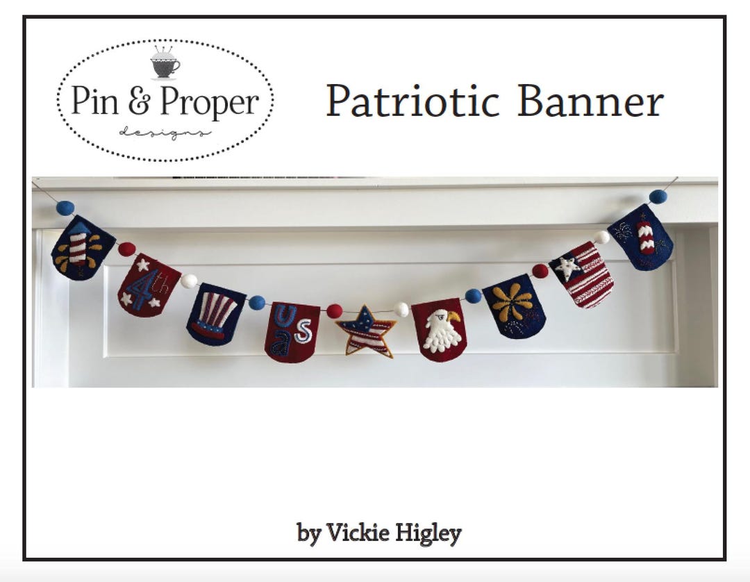 Patriotic Banner Pattern - Etsy