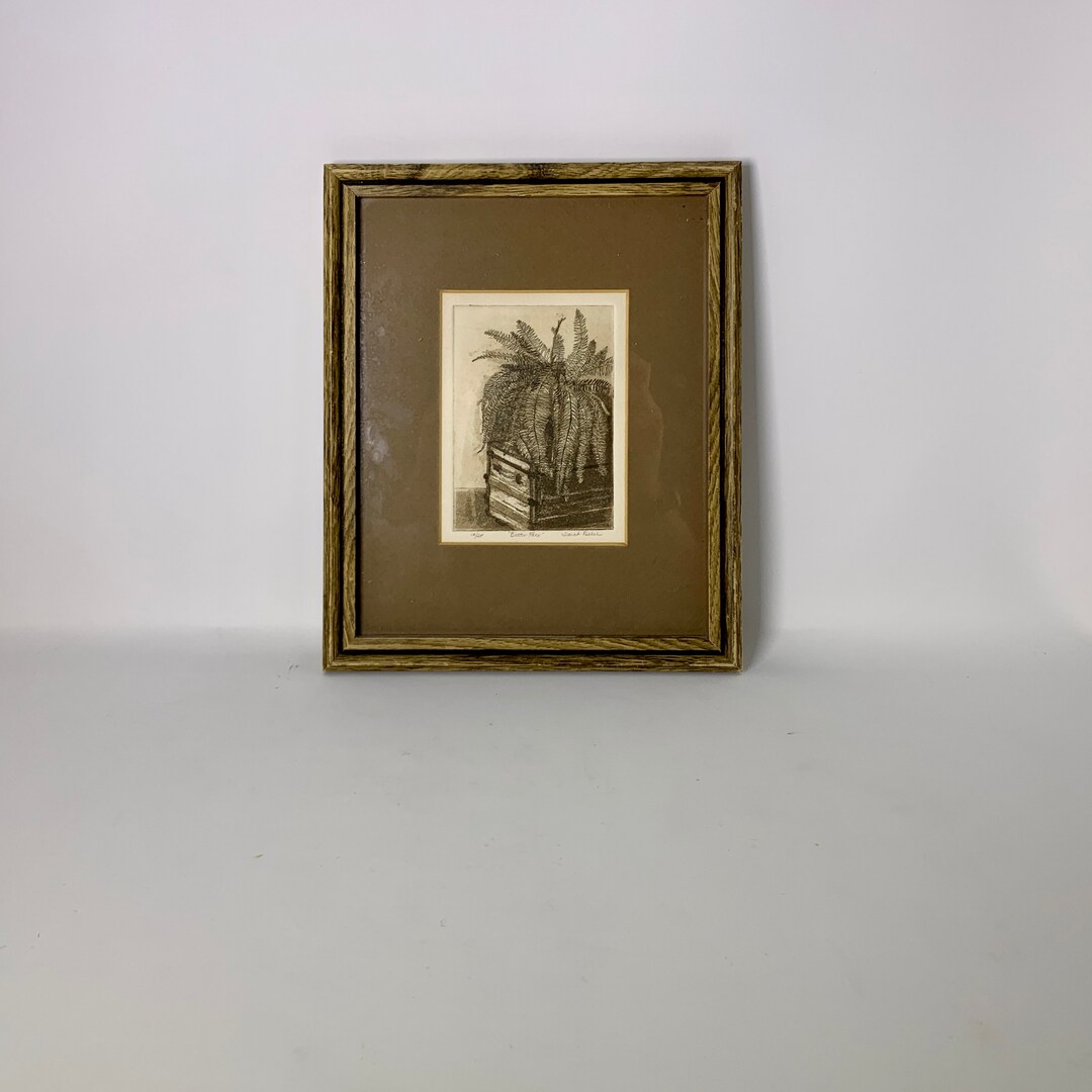 Sarah Rishel Etching Print 'boston Fern' 10/25 - Etsy