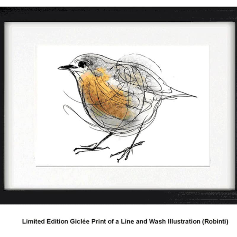 Robin Line Drawing - Etsy UK