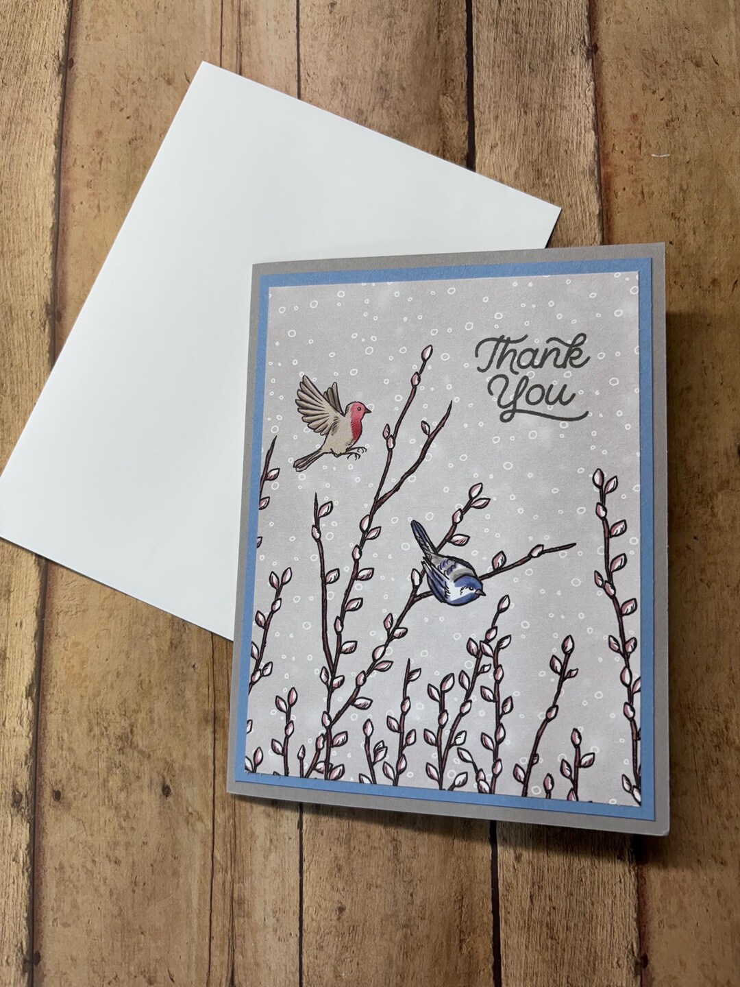 Birds Thank You Greeting Card - Etsy