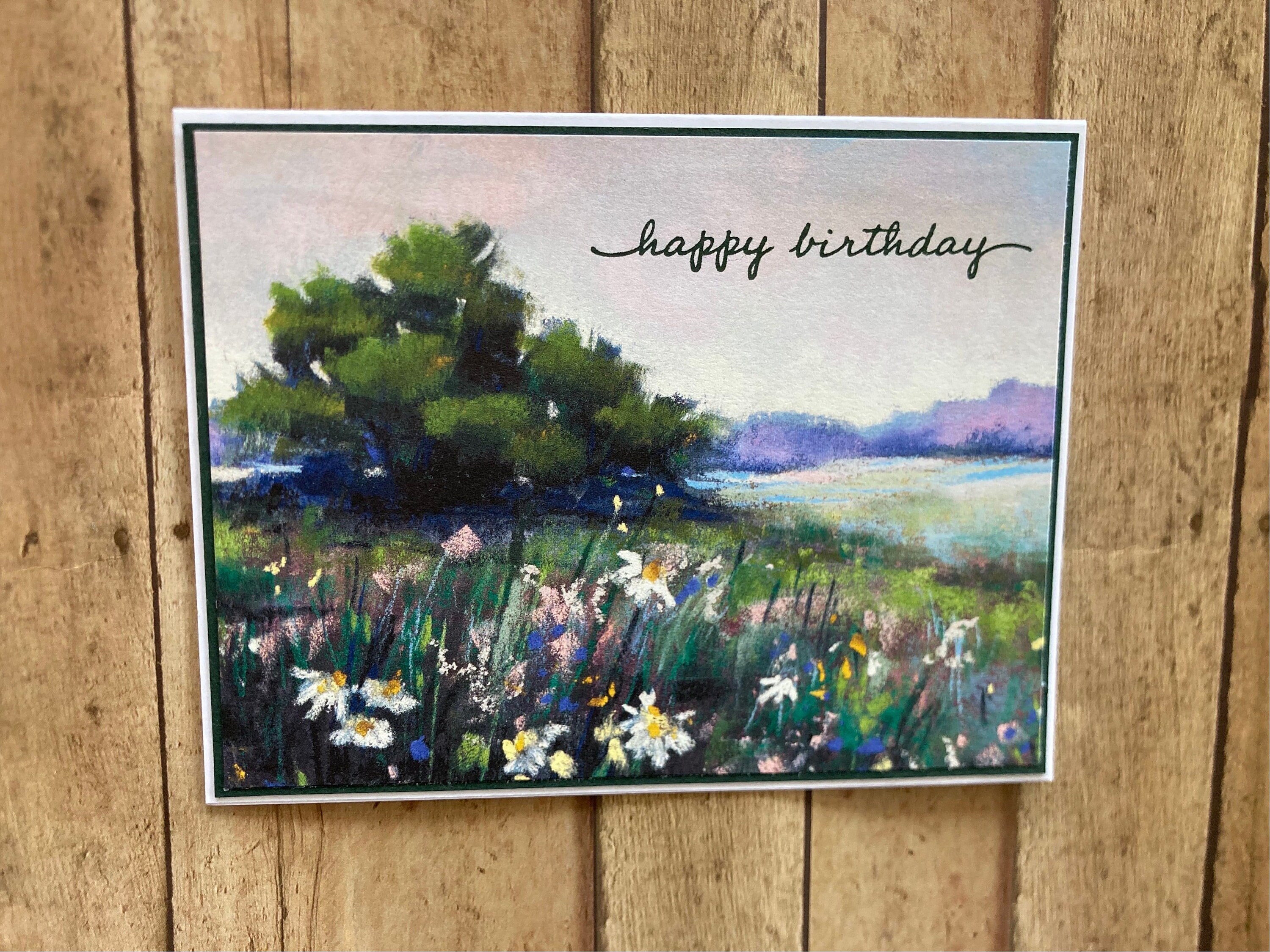Happy Birthday Meadow Card, Stampin' Up! - Etsy