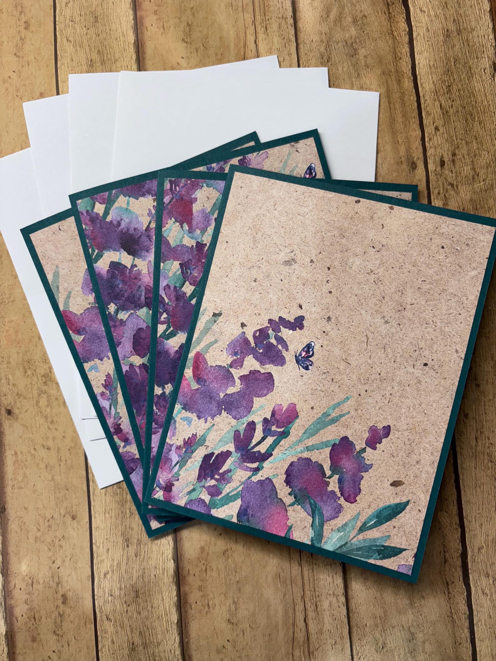 Lavendar Themed Blank Cards, Set of 4 - Etsy