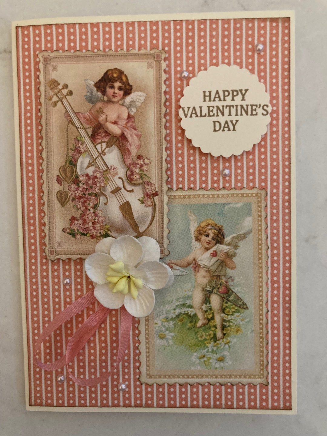Happy Valentines Day Note Card, Love, Cupid, Vintage, Graphic 45 - Etsy