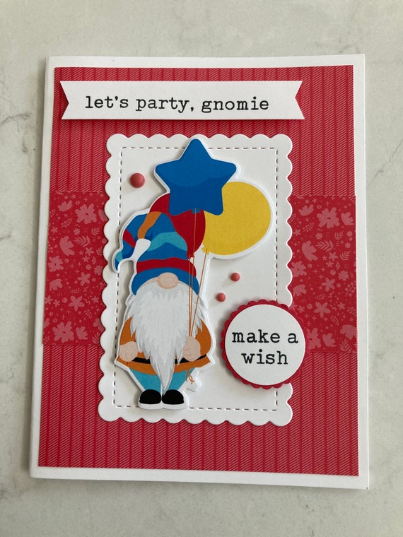 Gnome Happy Birthday Gnomie Greeting Card - Etsy