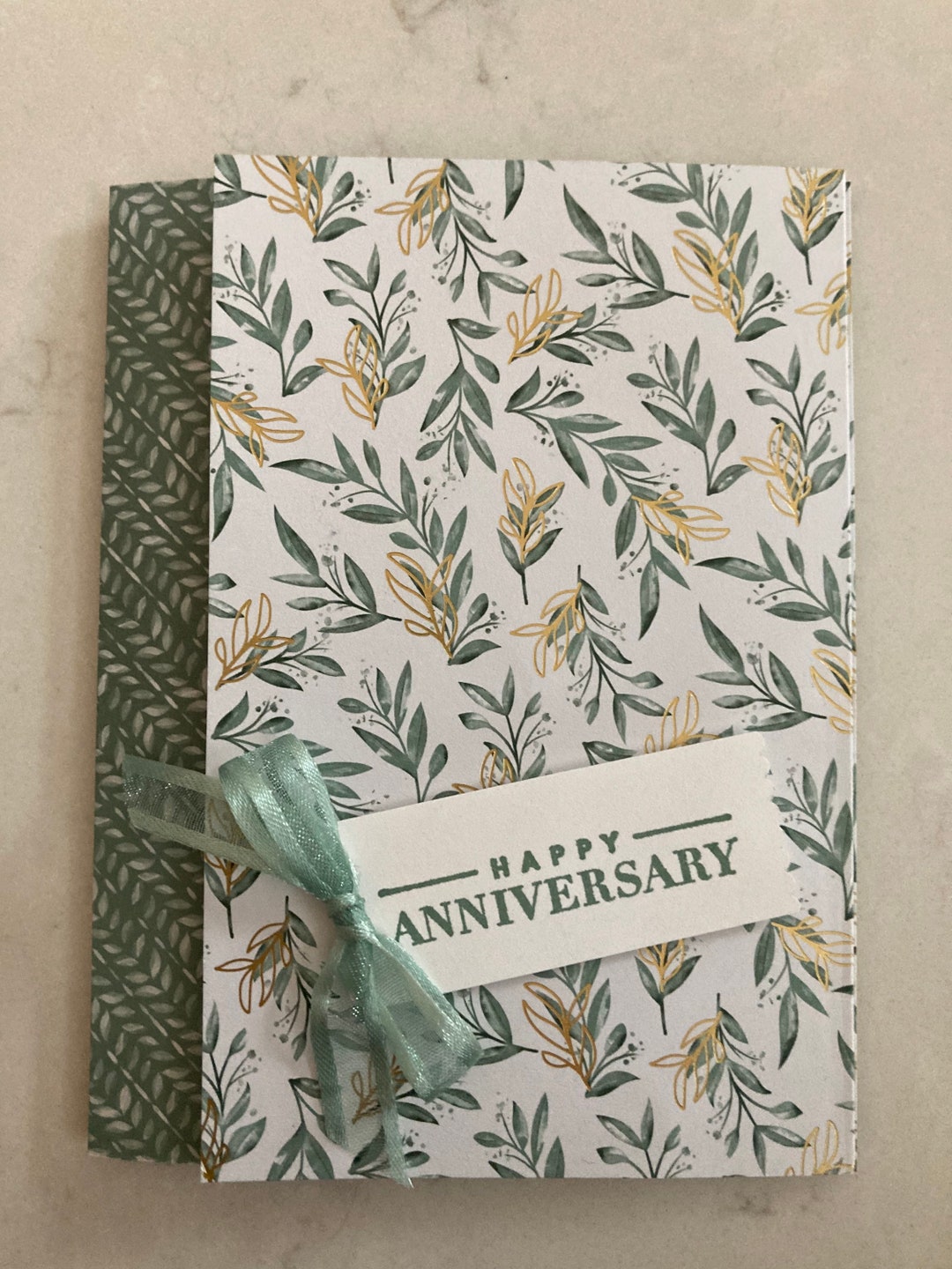 Anniversary Z Fold Greeting Card, Stampin' Up Fun Fold - Etsy