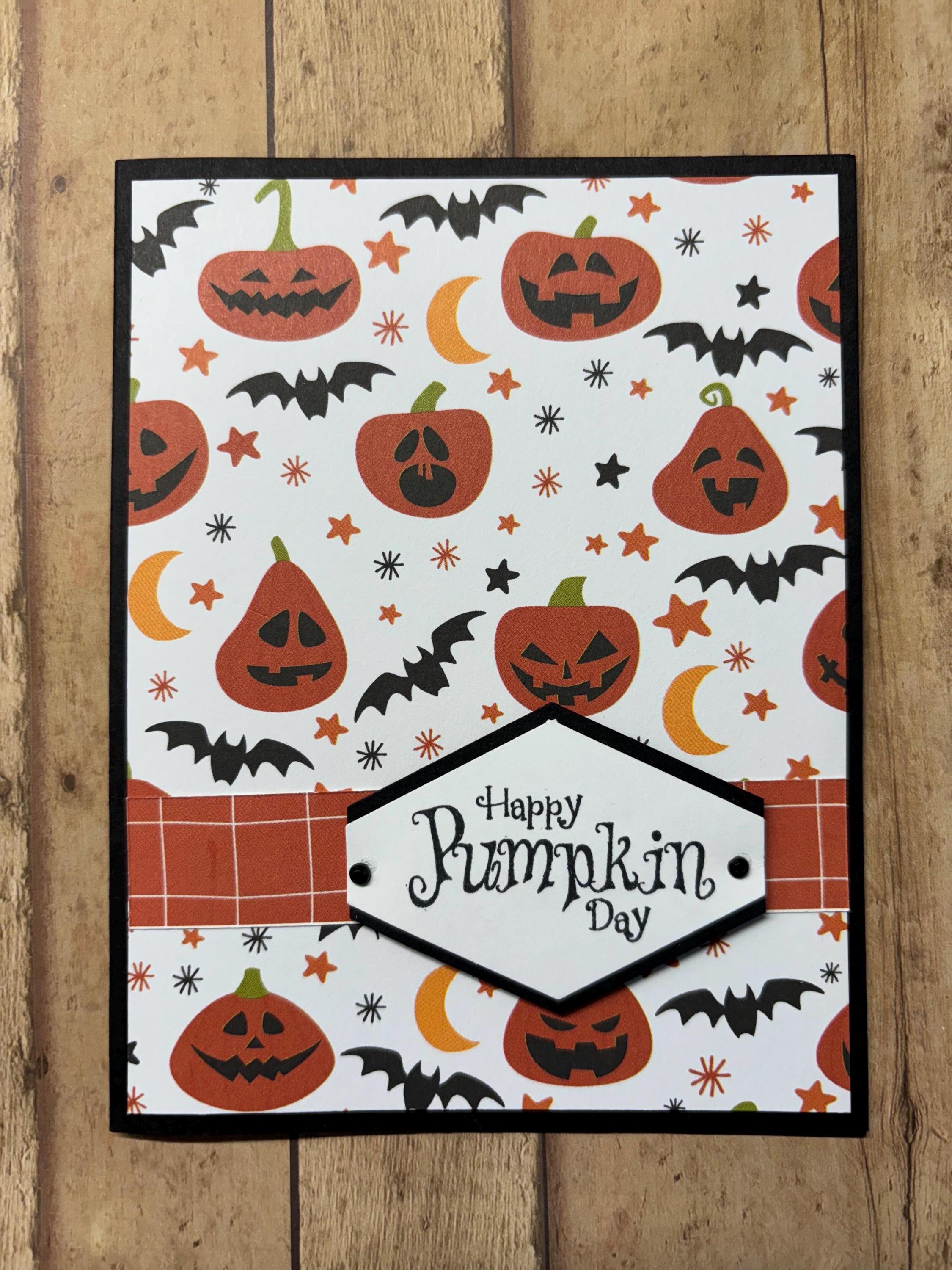 Happy Halloween Pumpkin Greeting Card - Etsy