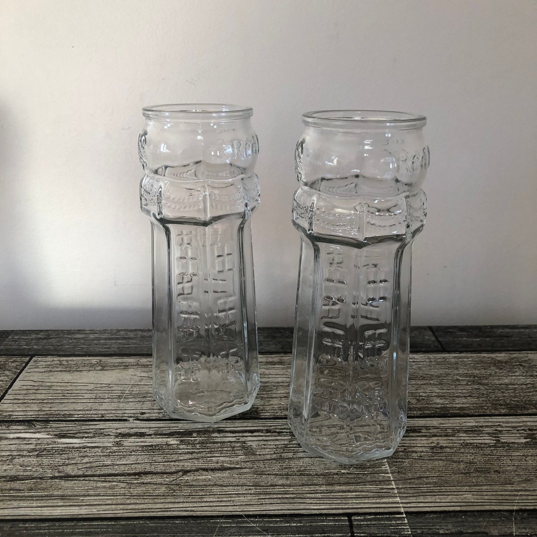 Vintage Clear Glass Red Lobster Lighthouse Tall Glass X2 - Etsy