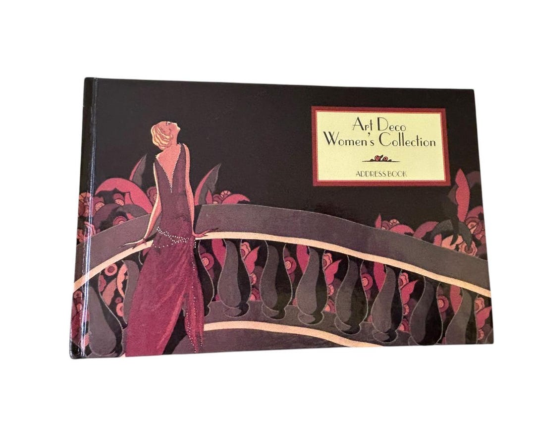 Vintage 1990s Harper Collins Art Deco Address Book - Etsy