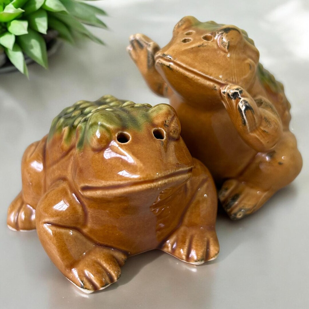 Vintage Bumpy Toad Frog Salt and Pepper Shakers - Etsy