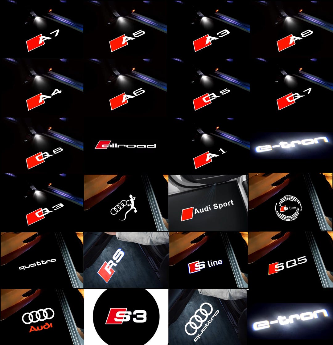 AUDI LED Door Puddle Light Welcome Light A1 A3 A4 A5 A6 A7 A8 Q3 Q5 Q7 ...