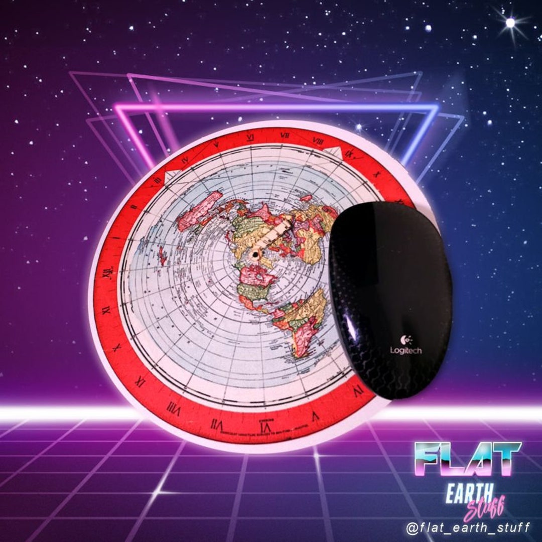 Gleason's New Standart Map of the World 1892 Flat Earth Mousepad NASA ...