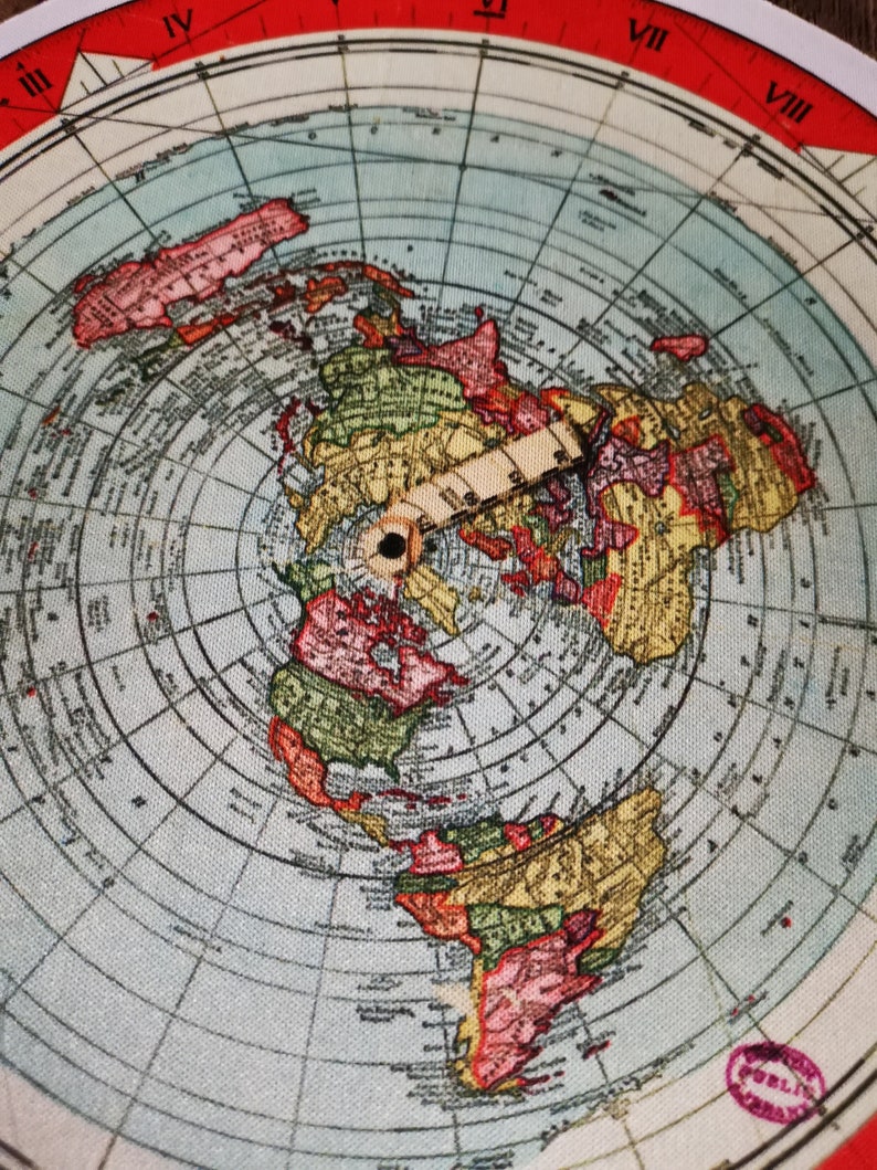 Gleason's New Standart Map of the World 1892 Flat Earth Mousepad NASA ...