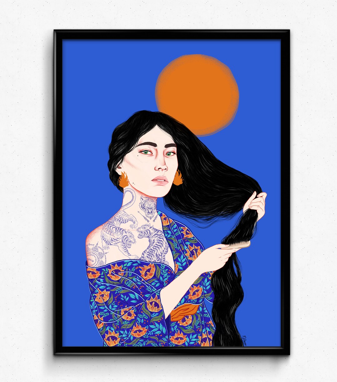 Wall Art, Flowers, Burnt Orange, Floral Print, Christmas Gift, Gift for ...