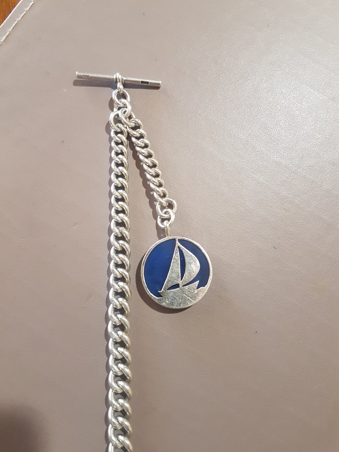 Antique Hallmarked British Sterling Silver Pocket Watch Chain (no4) - Etsy