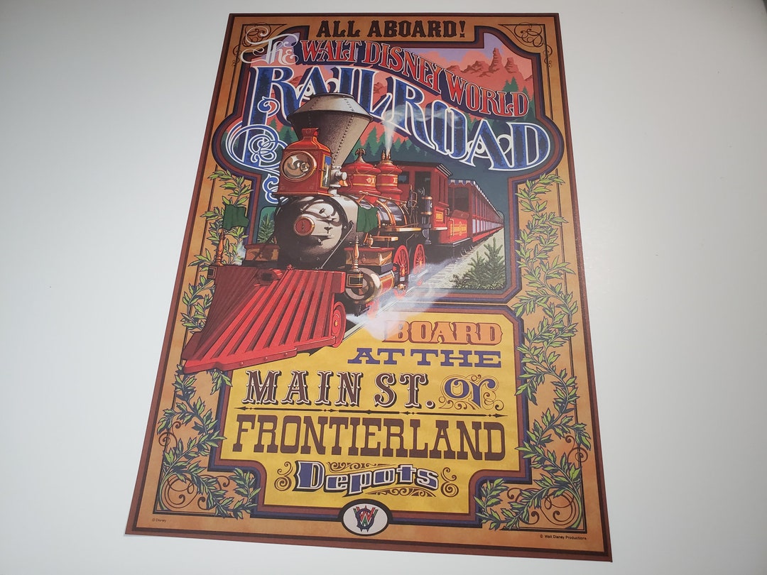 Walt Disney World Railroad Poster Authentic Attraction Art Magic ...
