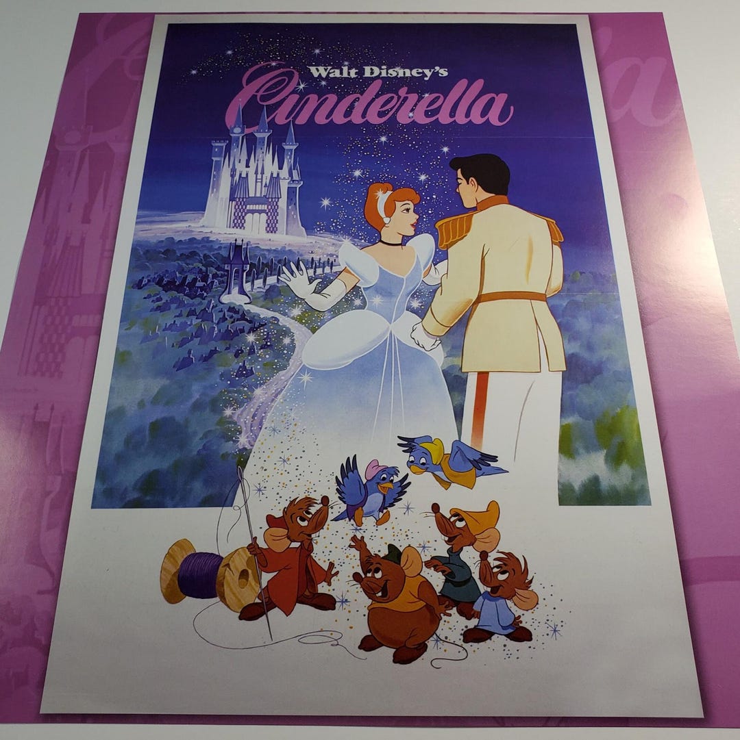 Walt Disney's Cinderella Movie Poster Authentic Disney Poster Art 11x12 ...