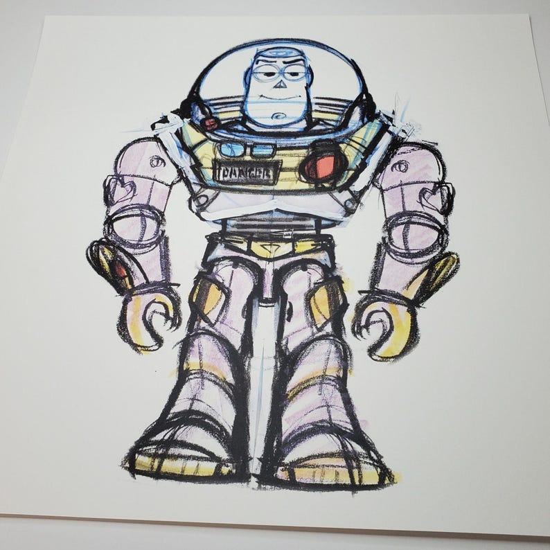 Toy Story Lithograph Authentic Pixar Disney 12x13 Poster Buzz Lightyear ...