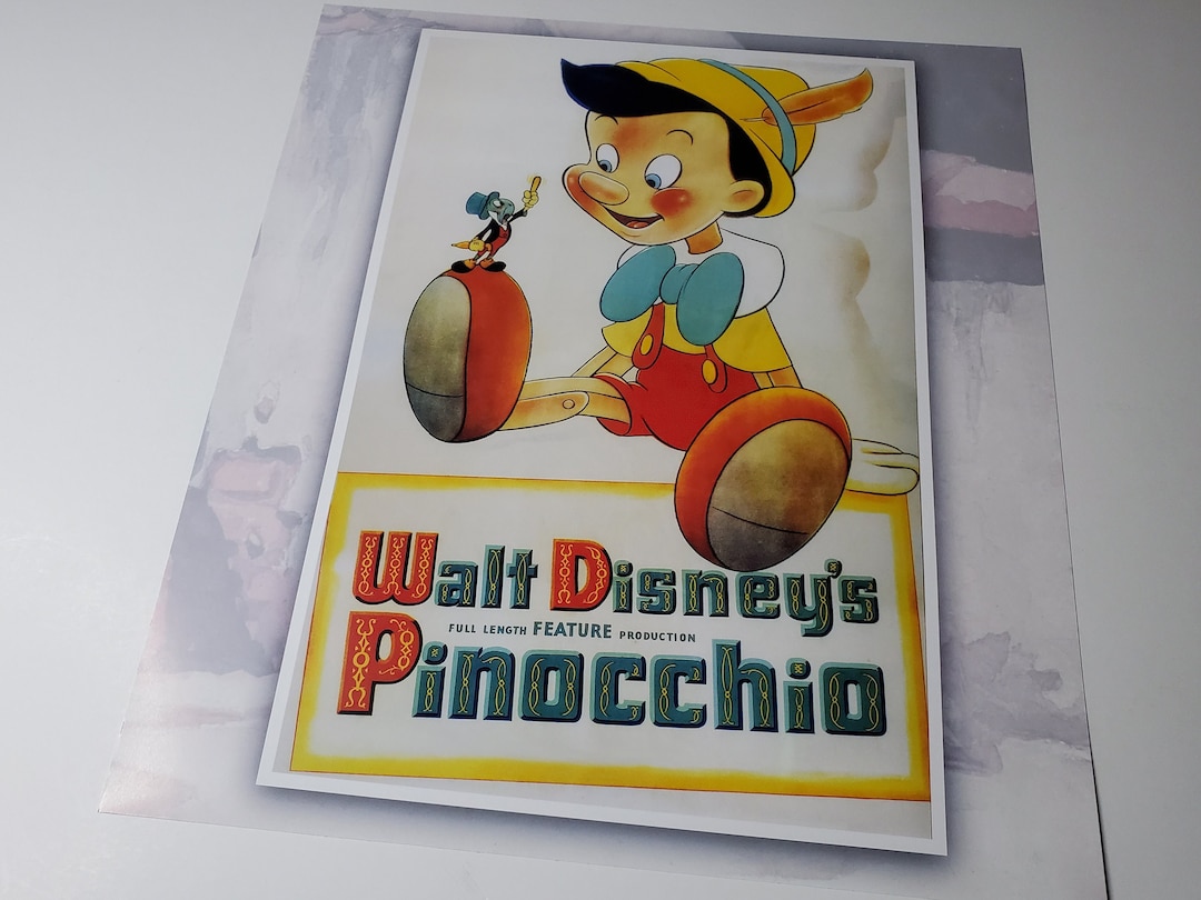 Pinocchio Poster Authentic Disney Poster Art 11x12.25 - Etsy