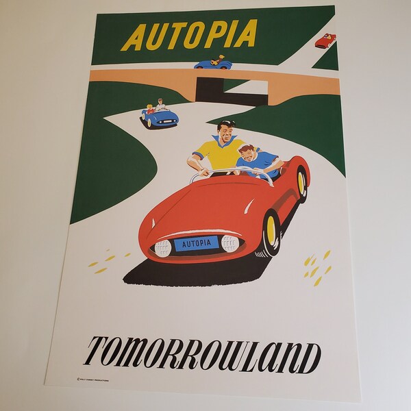 Autopia Disneyland Poster - Etsy