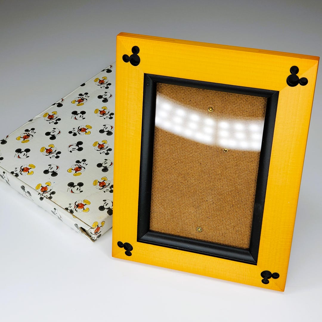 Wooden Mickey Mouse Picture Frame With Original Box 4x6 Pictures ...