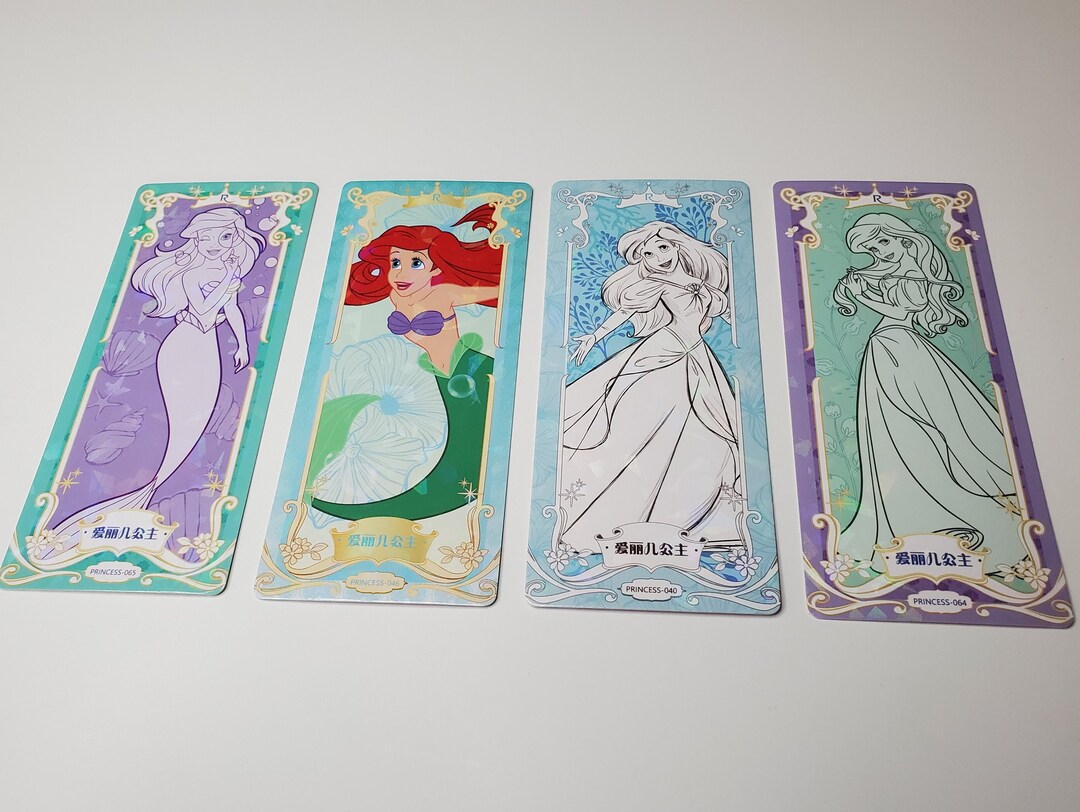 The Little Mermaid Trading Cards Aiel Lot of 4 Disney Princess Fantasy ...