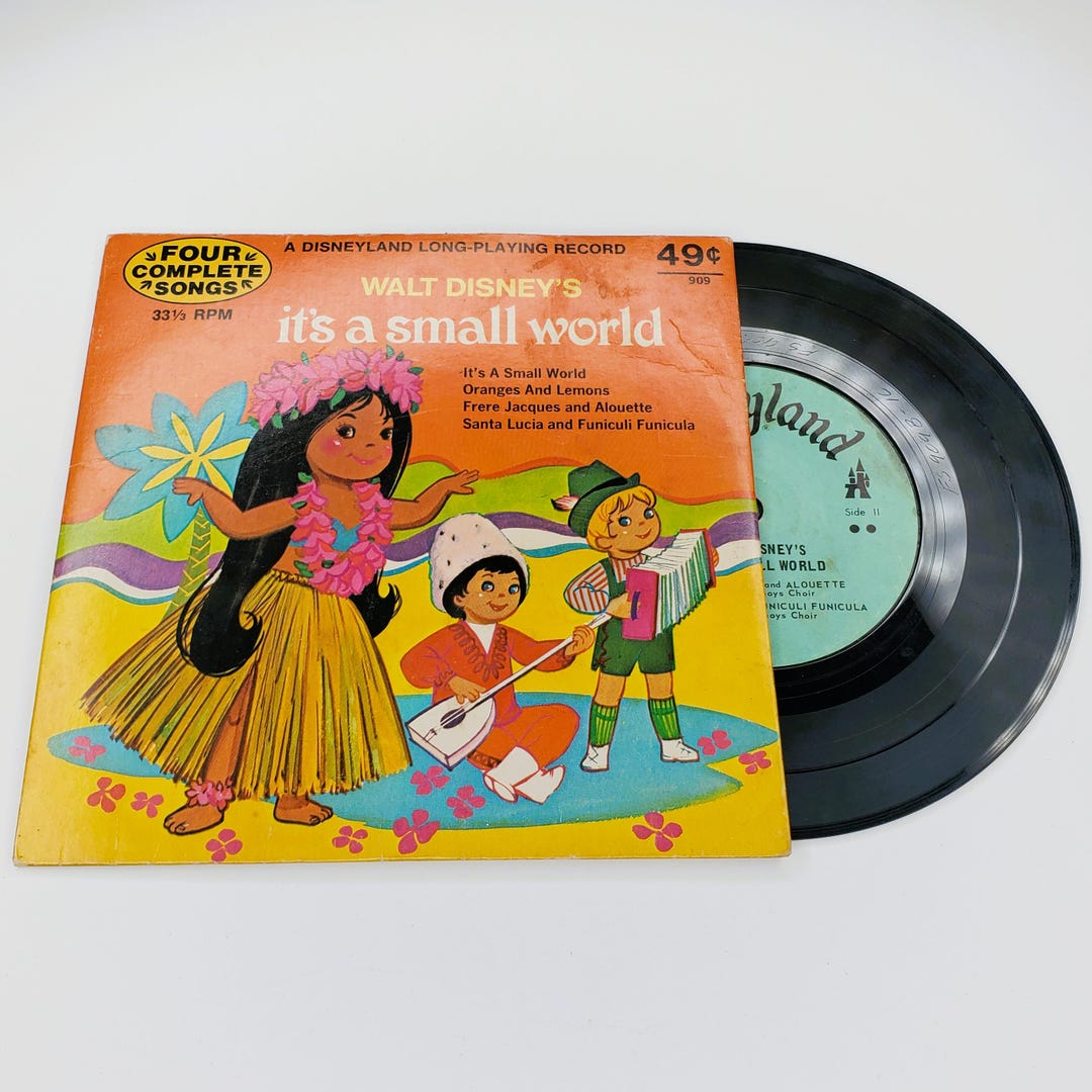 It's a Small World Record Walt Disney Production 1972 33 RPM 7 Inch ...