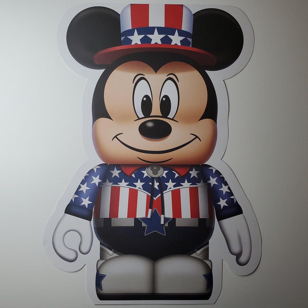 Mickey Mouse Poster Authentic Disney 12x18 Lithograph 4th of July Uncle ...