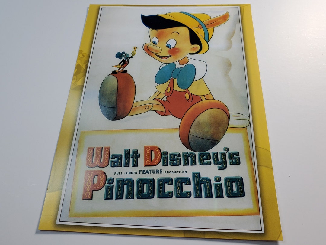 Pinocchio Mini Poster Authentic Disney Poster Art 6x8 Lithograph Jiminy ...