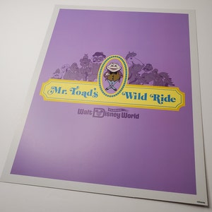 Mr. Toad's Wild Ride Attraction Poster Walt Disney World - Etsy
