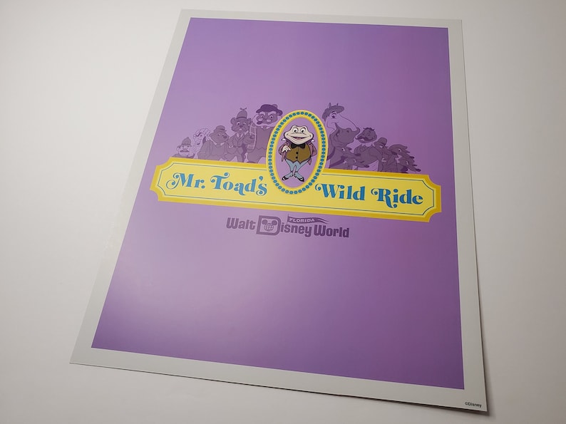 Mr. Toad's Wild Ride Attraction Poster Walt Disney World - Etsy