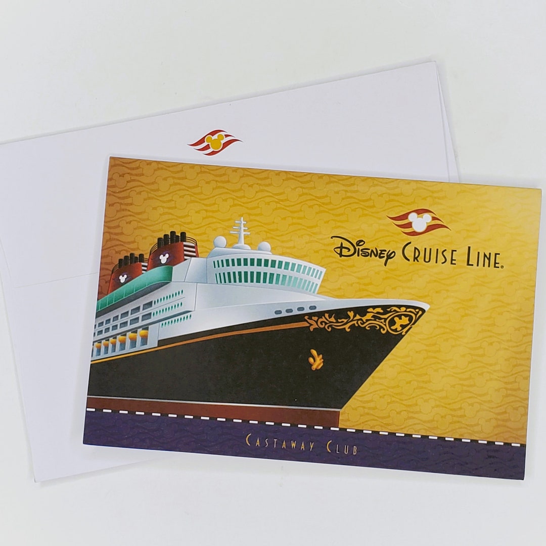 Disney Cruise Line Blank Notecard Includes DCL Logo Envelope Castaway ...