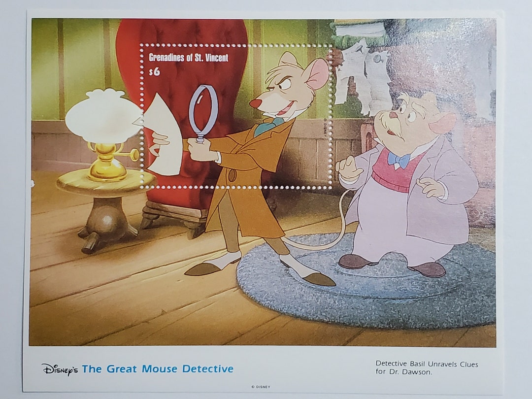 The Great Mouse Detective Postage Stamp Disney Full Sheet St - Etsy