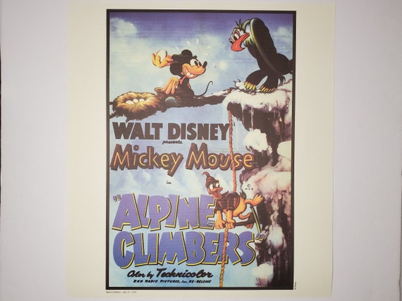 Walt Disney's Alpine Climbers Movie Poster Authentic | Etsy