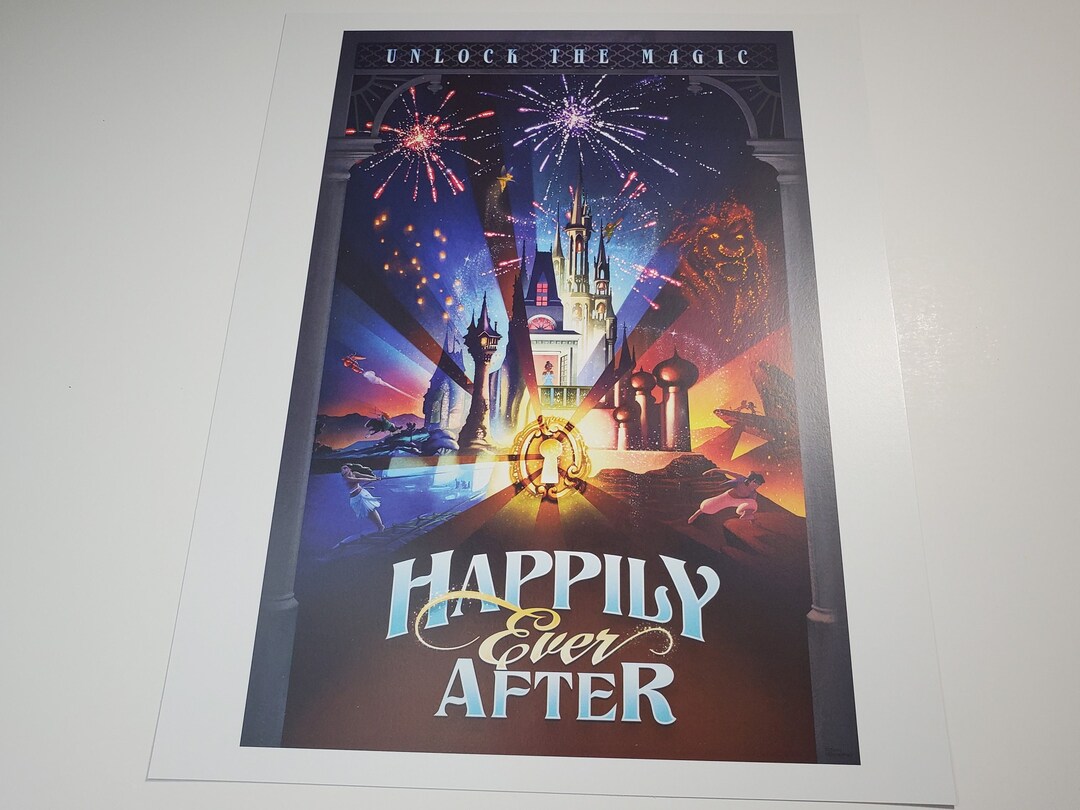 Happily Ever After Poster Magic Kingdom Walt Disney World 11x14 ...