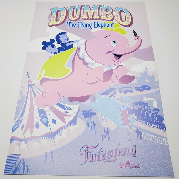 Dibujo De Dumbo Volando Un Piloto De Elefante Lindo Volando Un