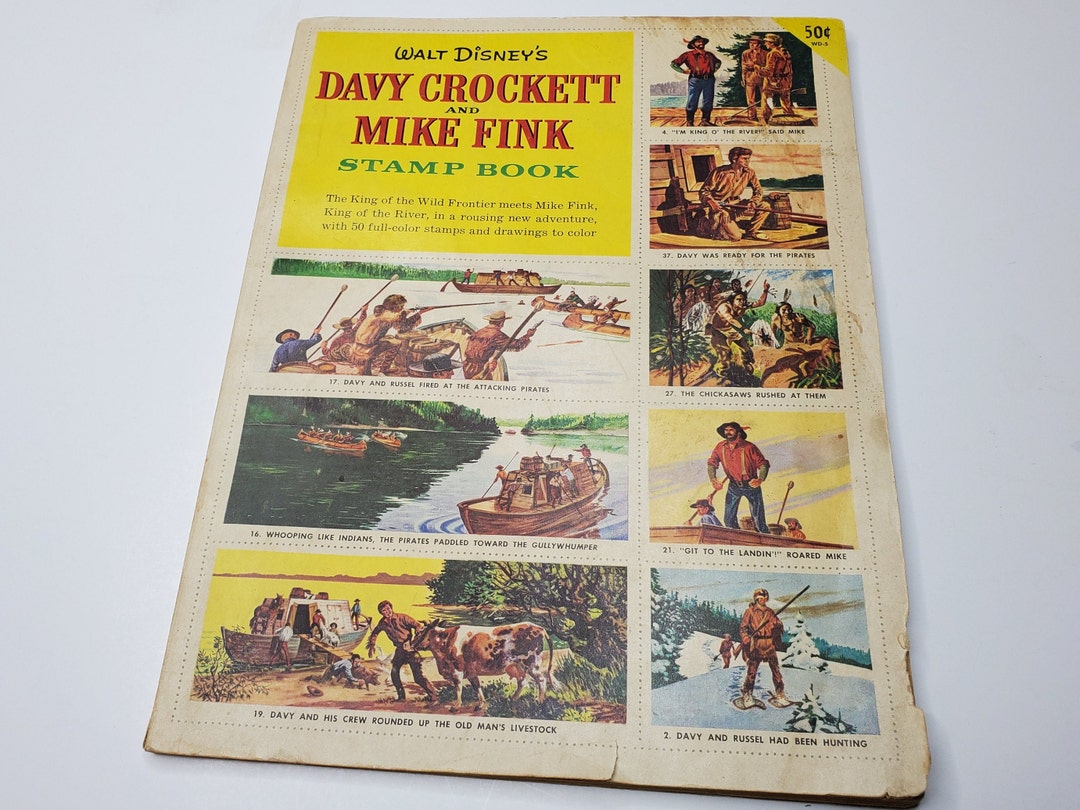 Vintage Davy Crocket and Mike Fink Stamp Book 1955 Walt Disney - Etsy