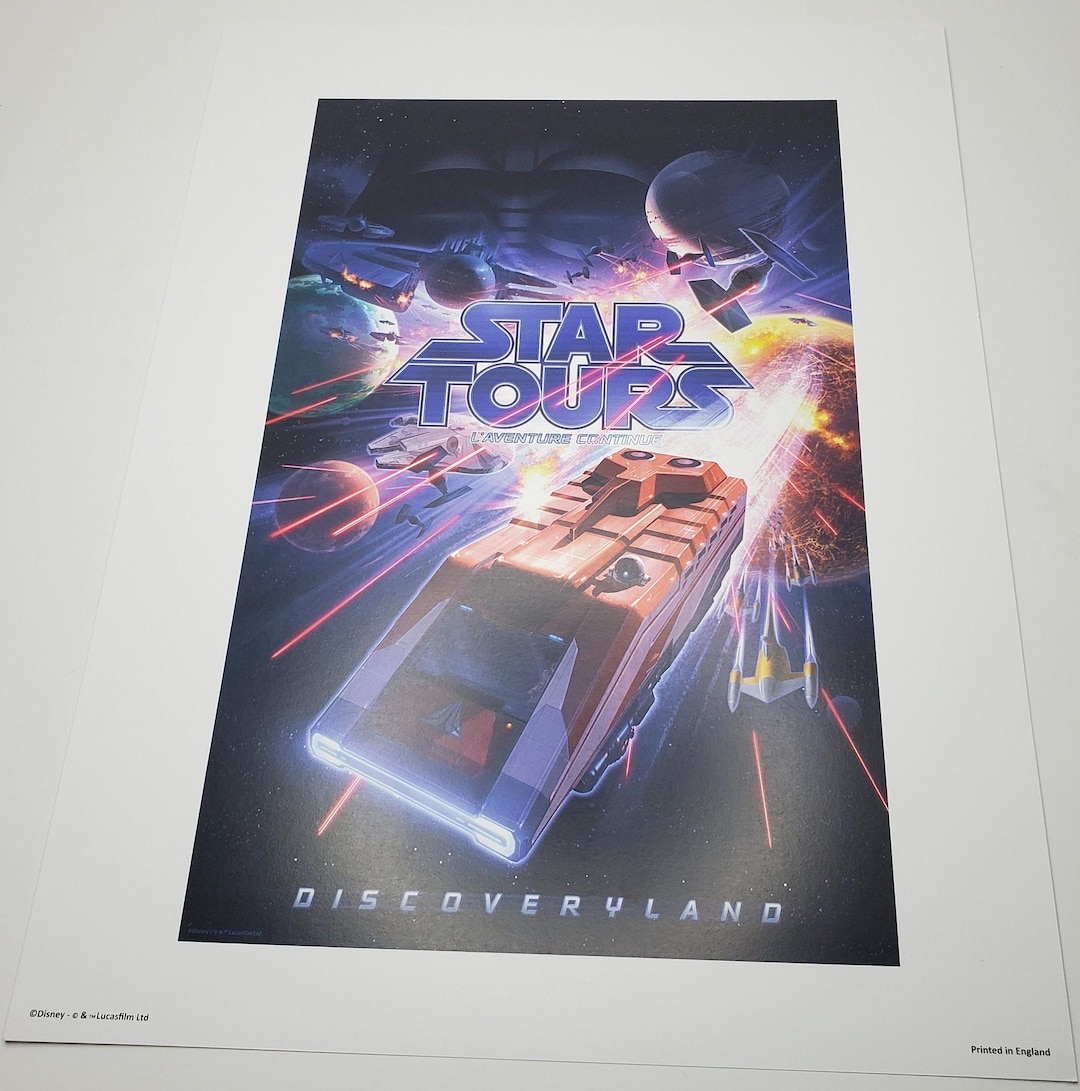 Star Tours Poster Authentic Disney Poster Art Euro Disneyland Paris ...