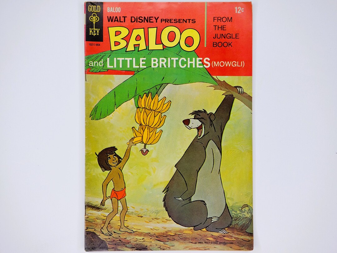 Jungle Book Comic Book Baloo and Little Britches Walt Disney Presents ...