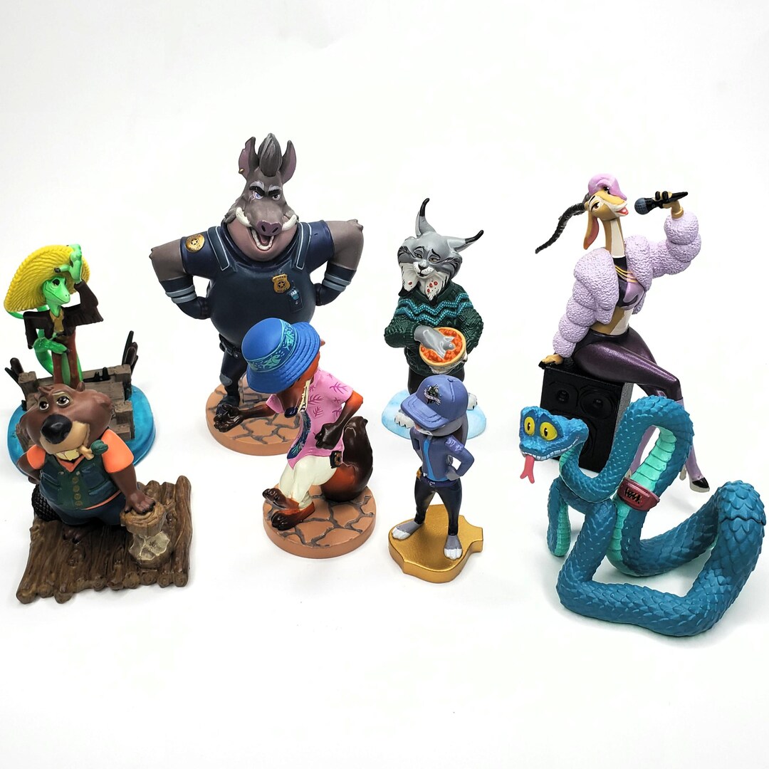 Zootopia 2 Figures Disney Pixar Vinyl PVC Cake Topper Minifigs ...