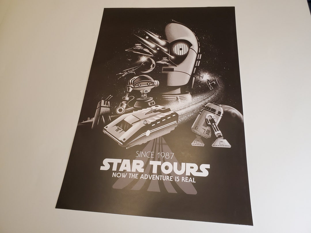 Star Tours Poster Authentic Disney Poster Art Star Wars Disneyland MGM ...