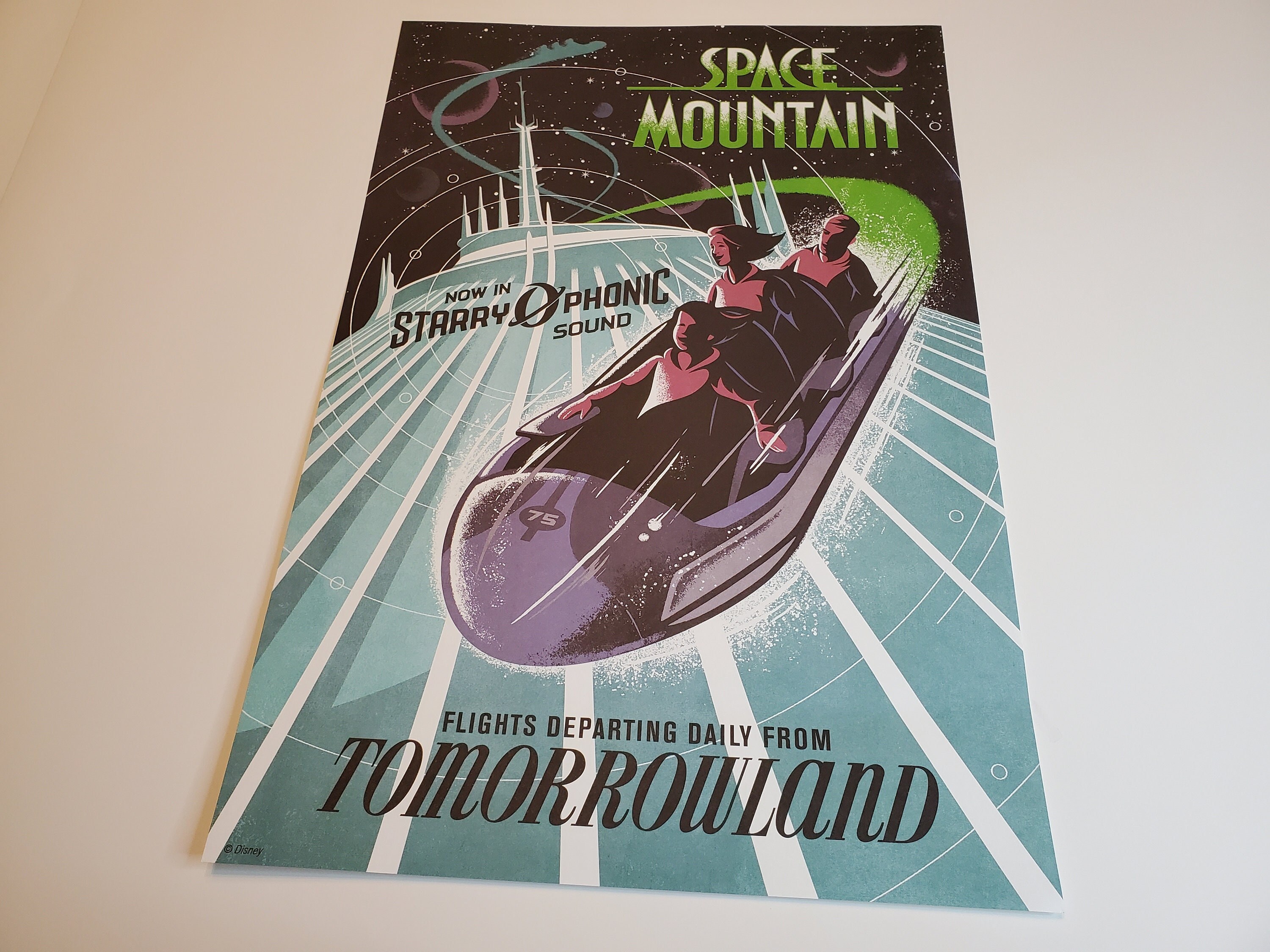 Space Mountain Disneyland Poster