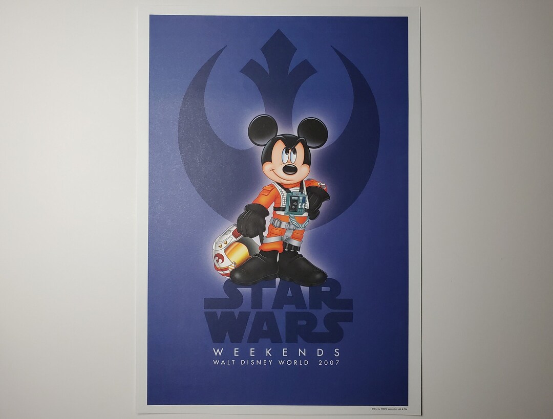 Star Wars Weekends Poster Authentic Disney 12x18 Lithograph Disney MGM ...