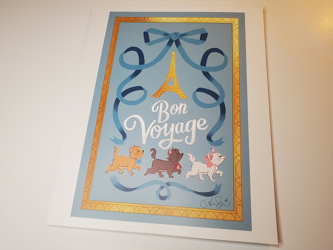 Ann Shen the Aristocats Disney Poster Art 11x14 Lithograph Marie ...