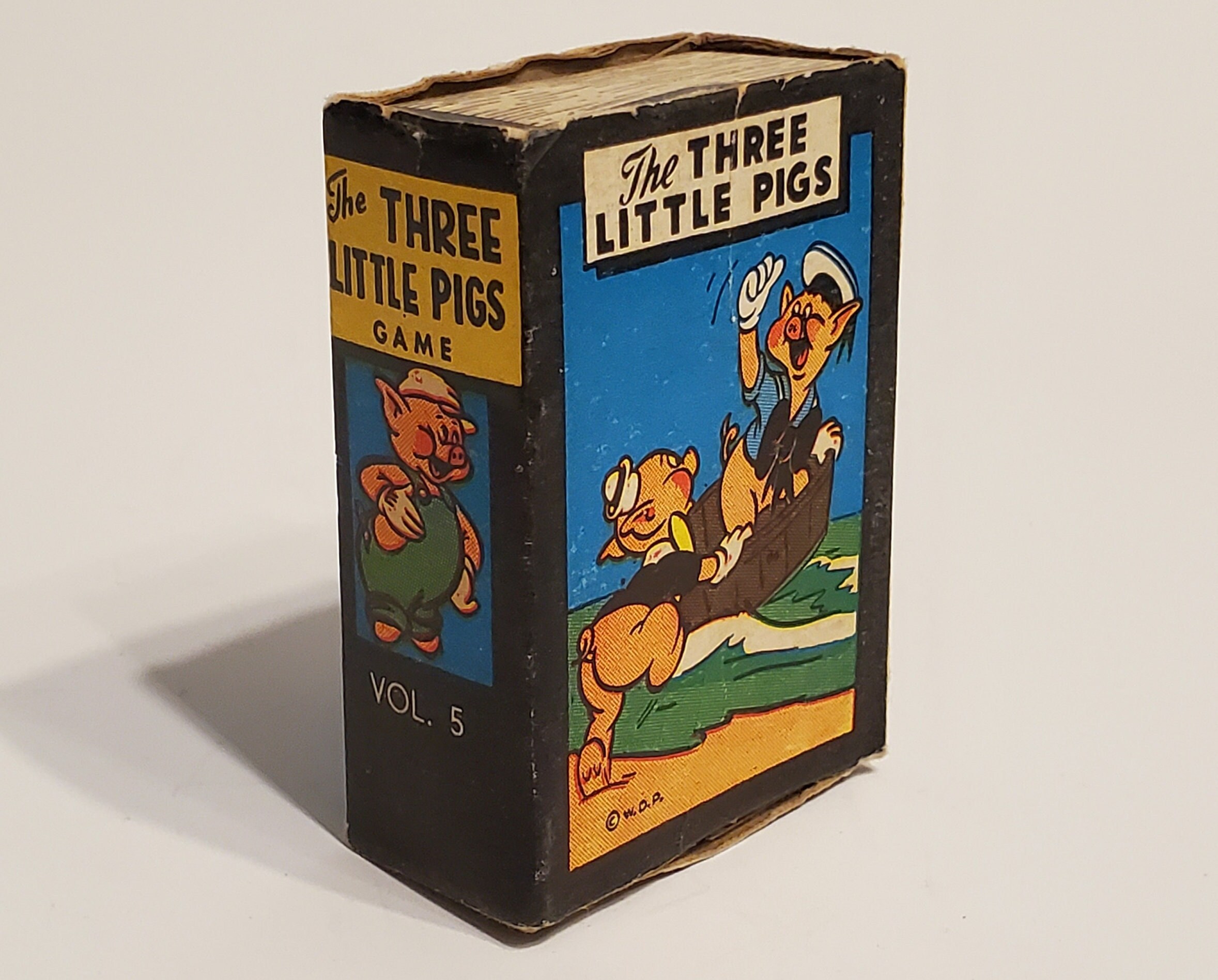 Vintage the Three Little Pigs Card Game Mickey Mouse Library - Etsy